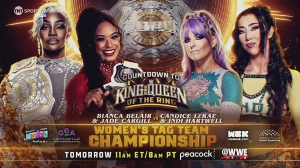 Jade Cargill y Bianca Belair vs Indi Hartwell y Candice LeRae en WWE ...